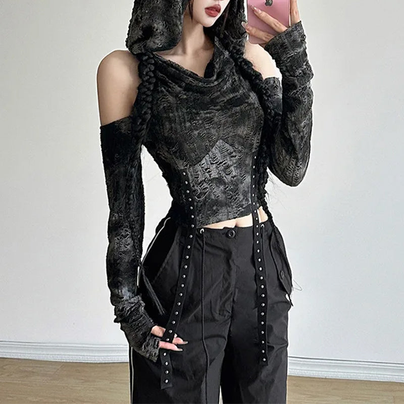 Women's Hooded Top – Gothic Mist