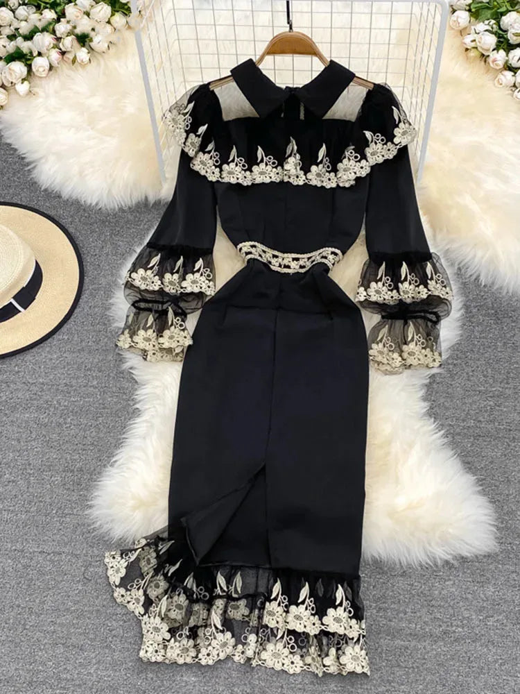 Women's Elegant Dress – Gothic Mist