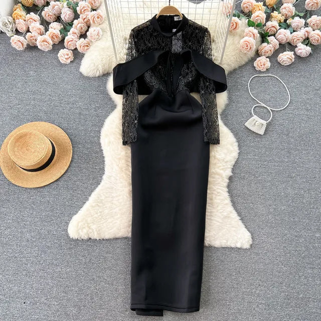 Women's Long Elegant Dress – Gothic Mist