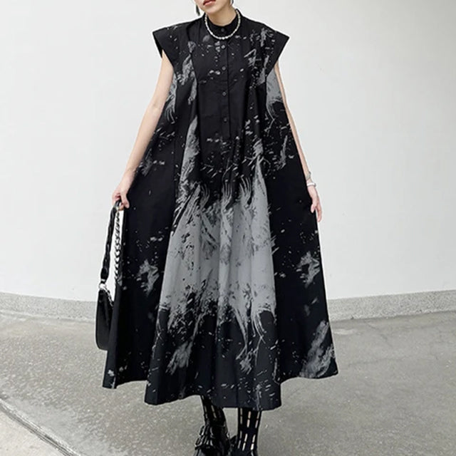 Women's Gothic Midi Dress Black – Gothic Mist