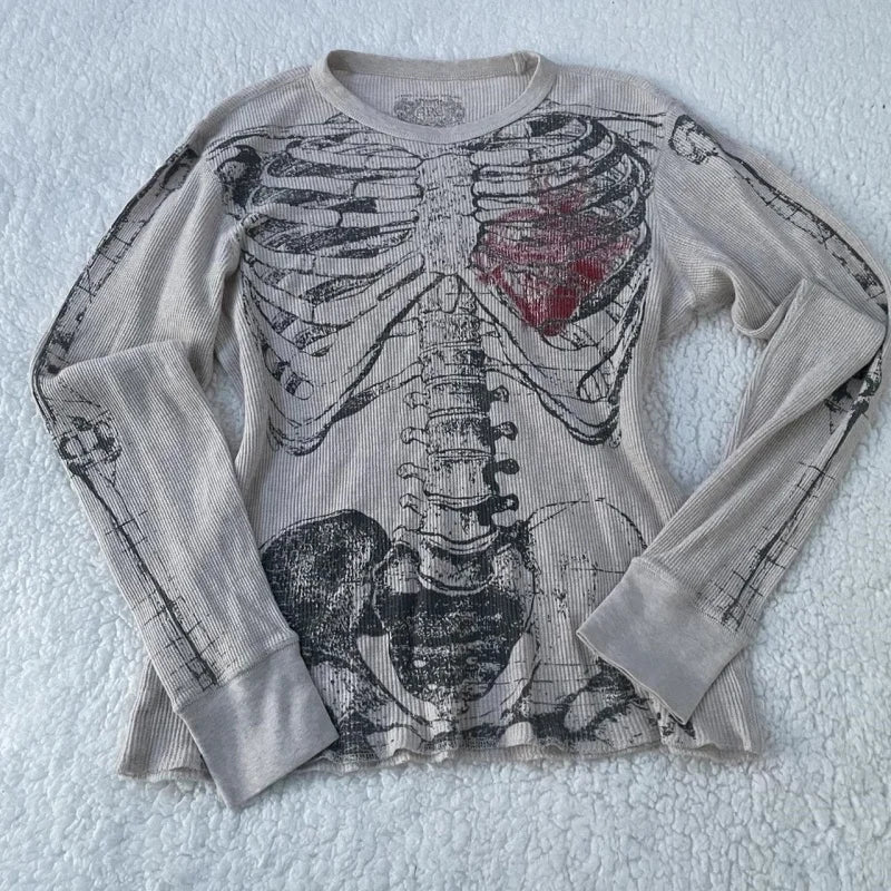 Women's Gothic Retro Top Beige – Gothic Mist