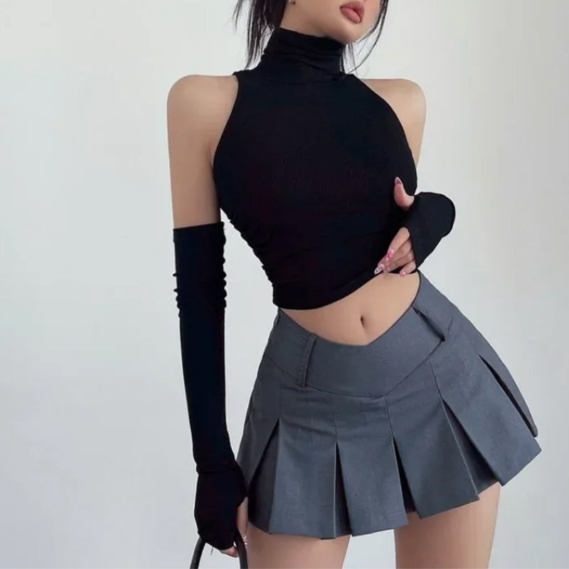 Women's Elegant Top – Gothic Mist