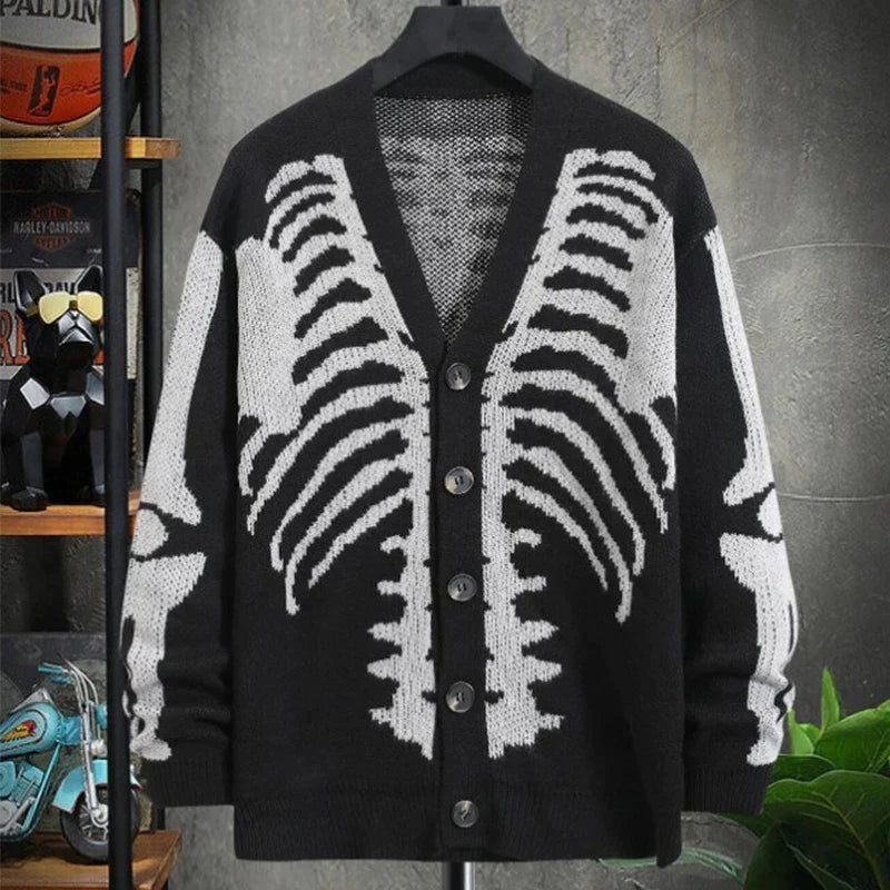 Men's Skull Cardigan – Gothic Mist